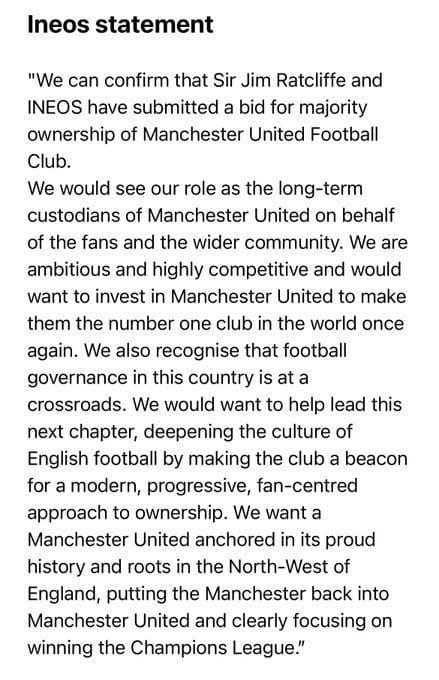 What are Sir Jim Ratcliffe’s ambitions with Manchester United? INEOS reveal in statement to ...