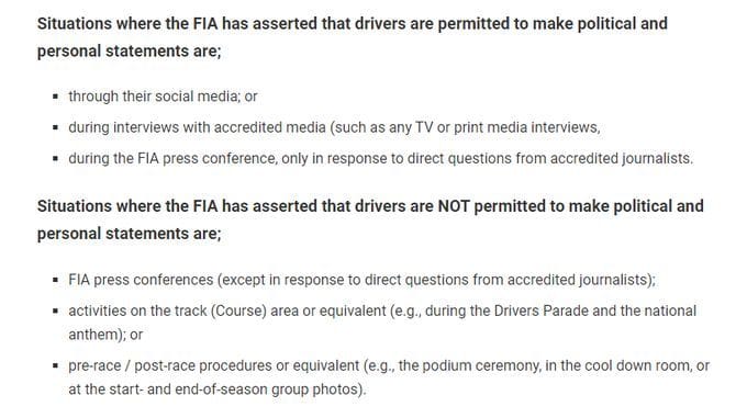 FIA doubles down by offering clarification on F1 drivers’ expression ...
