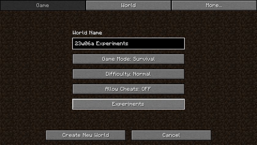 How To Enable Experimental Features In Minecraft Snapshot 23w06a