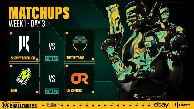 Shopify Rebellion vs Turtle Troop at NA Valorant Challengers League ...