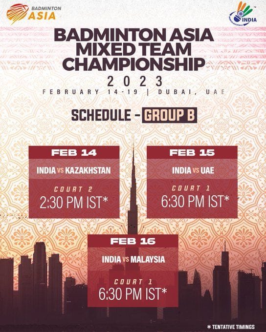 Badminton Asia Mixed Team Championship 2023 Telecast Channel: Where to watch and live streaming ...