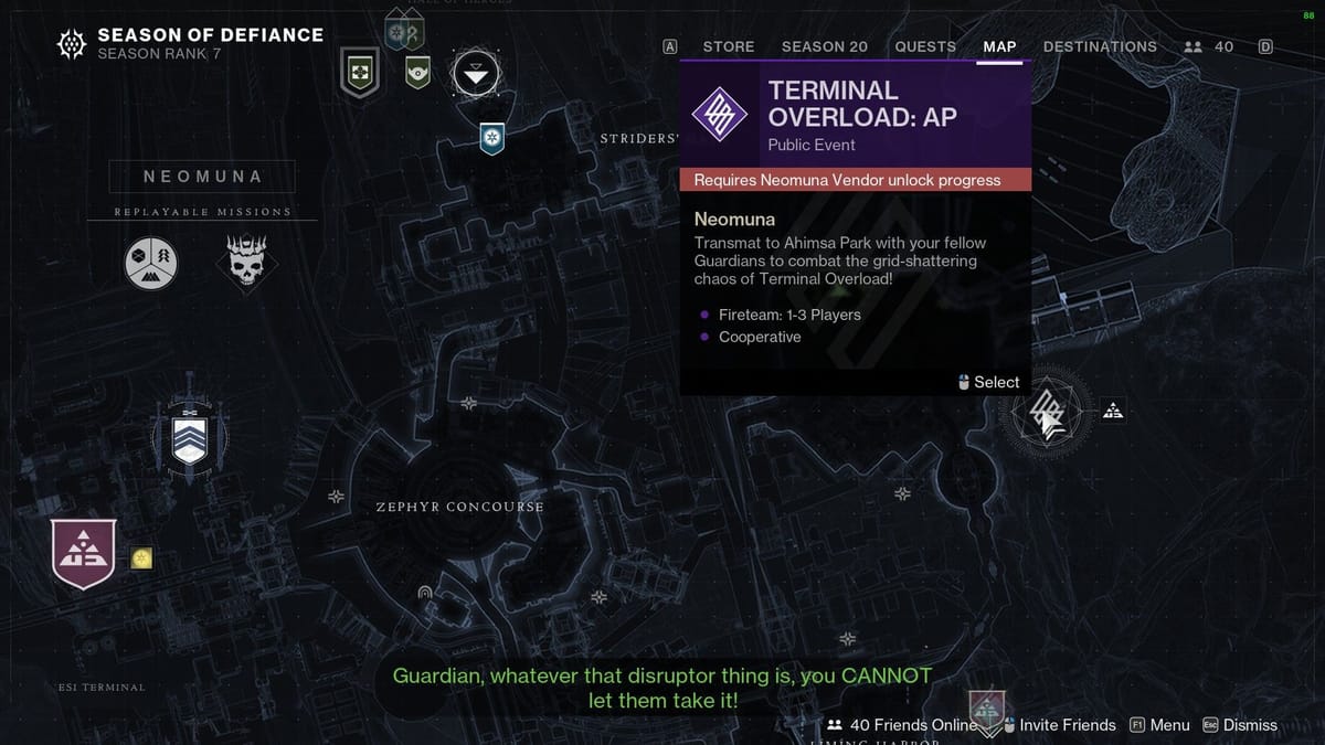 Destiny 2 Terminal Overload guide: How to complete the Neomuna activity