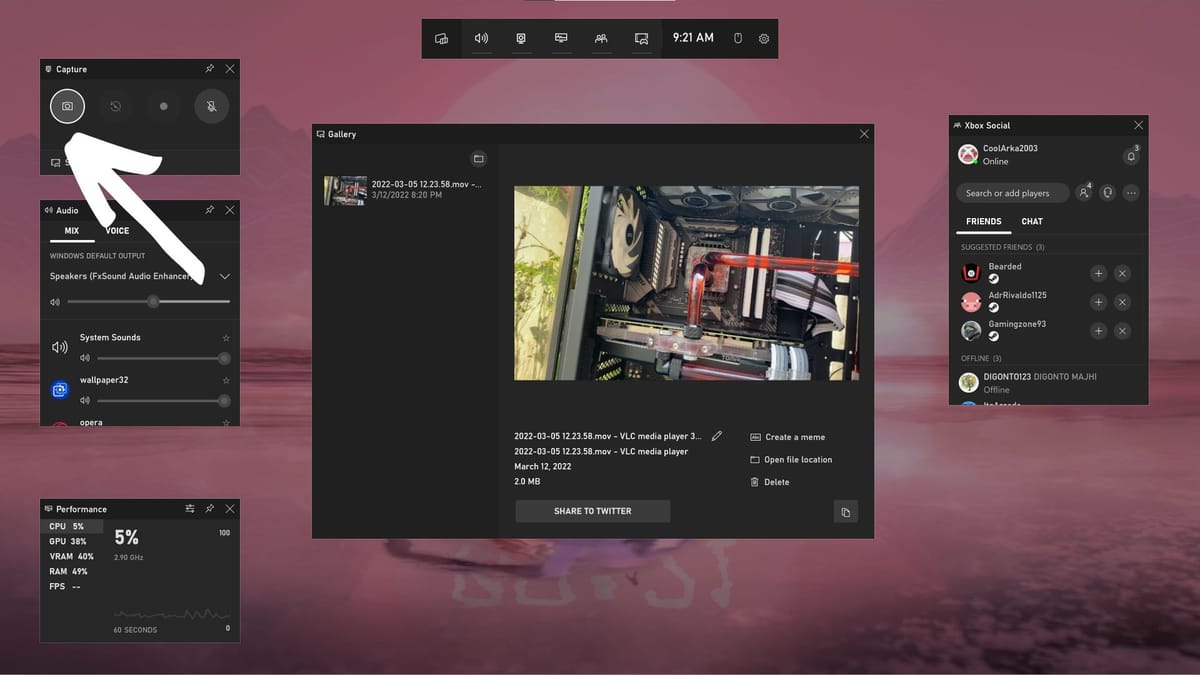 How to use the Xbox Game Bar in Windows for screen capturing and ...