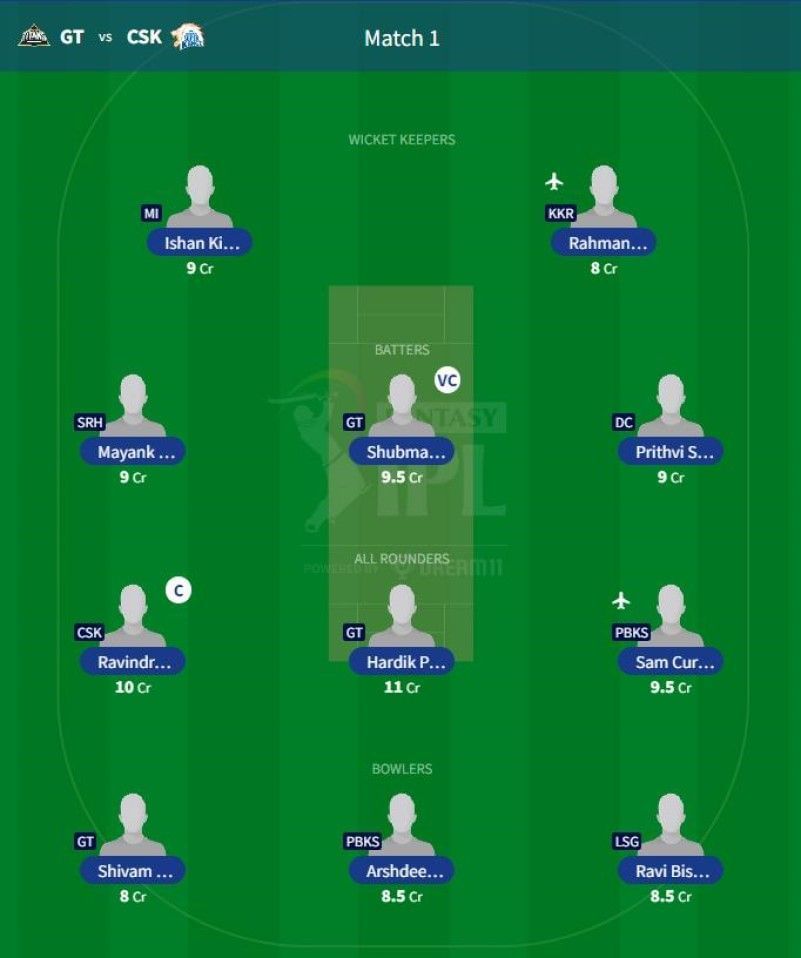 IPL 2023 Fantasy League: Best Fantasy XI for Match 1 - GT vs CSK | IPL Fantasy Tips