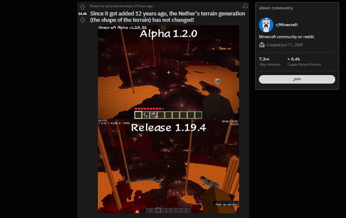 Minecraft Nether Realms Terrain Generation Has Been The Same For Over A Decade