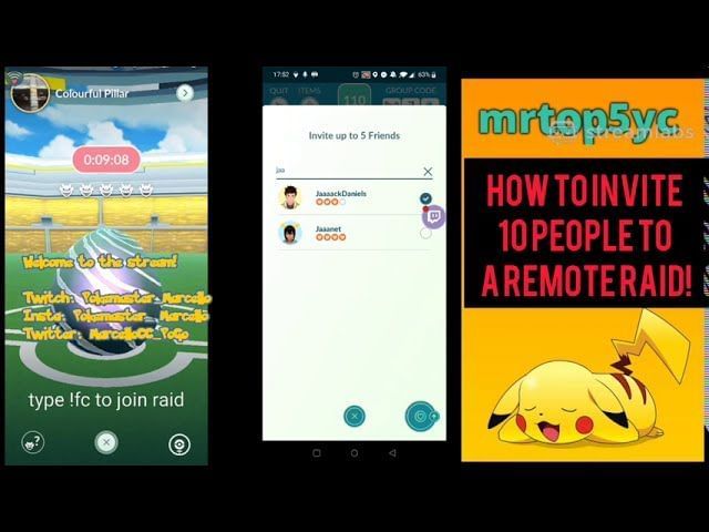 How to invite more than 5 friends to a Pokemon GO raid