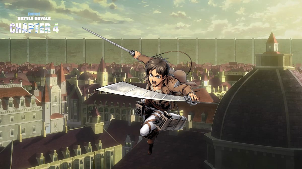Fortnite shares first look at Eren Yeager skin from Attack on Titan