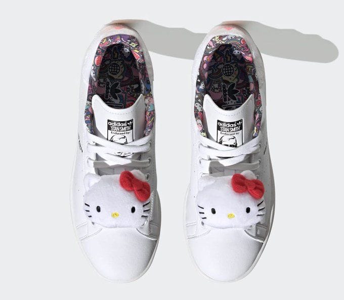 Hello Kitty: Hello Kitty x Adidas Stan Smith "Cloud White" shoes: Price ...