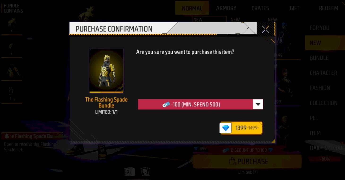 New Free Fire MAX bundles available in store: Complete list, price and more