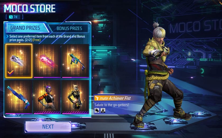 Free Fire MAX Moco Store: How to get Ultimate Achiever Fist and other ...
