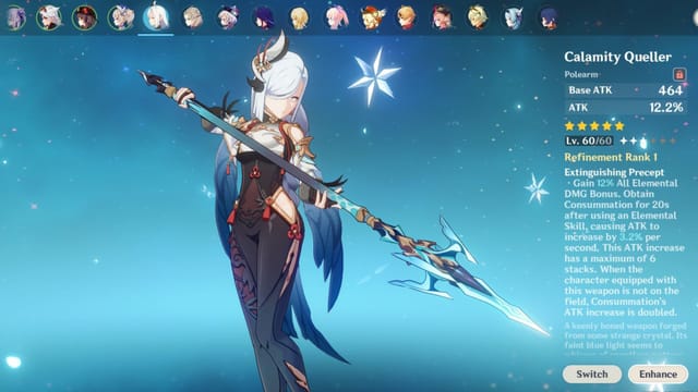 5 best weapons for Shenhe in Genshin Impact