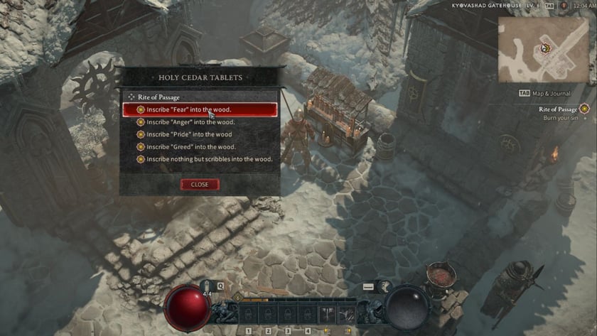 Does It Matter What You Inscribe In The Wood In Diablo 4s Rite Of