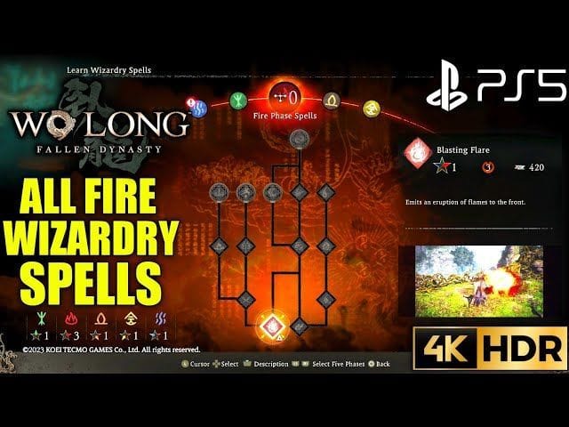 5 best Wizardry Skills in Fire Phase in Wo Long: Fallen Dynasty
