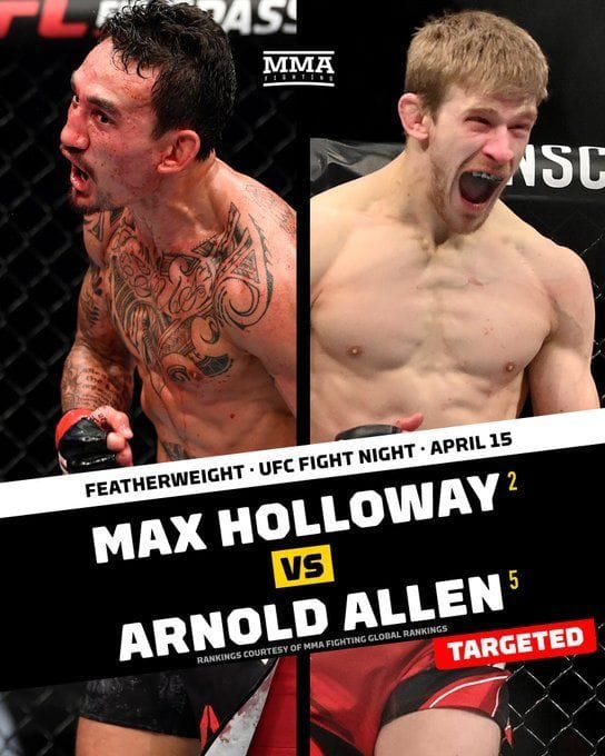 Max Holloway vs. Arnold Allen: When and where is the fight scheduled to ...