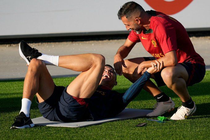Ronaldo: Cristiano Ronaldo pictured enjoying training as he joins ...