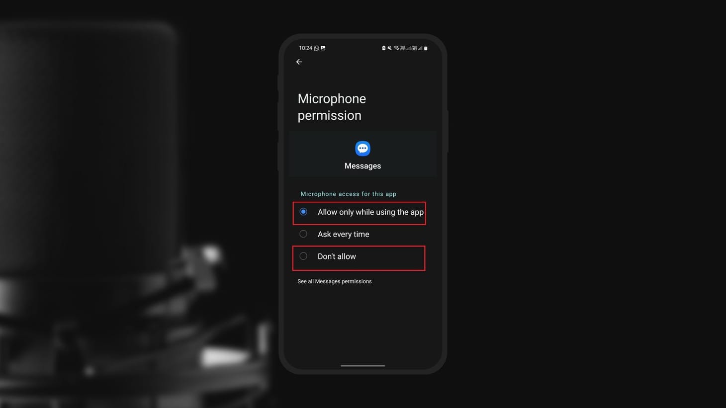 How to turn off microphone on Android devices