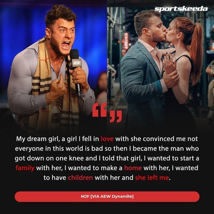 What did MJF's rumored ex-fiancée say about Bryan Danielson in a now-deleted tweet?