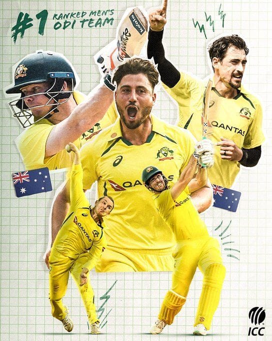 Australia become the number-one ODI team in the latest ICC rankings