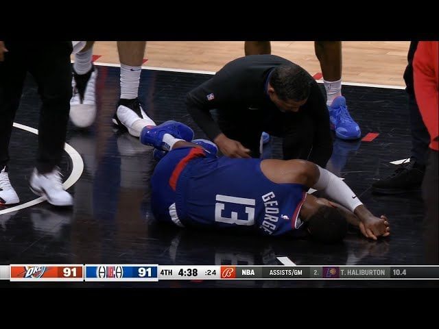 Clippers season is in serious trouble after Paul George suffers a major injury in loss to Thunder