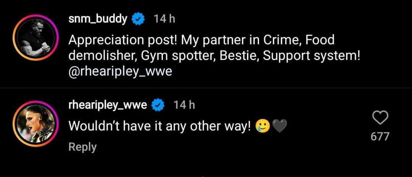 WWE Superstar Rhea Ripley sends romantic message to AEW's Buddy Matthews