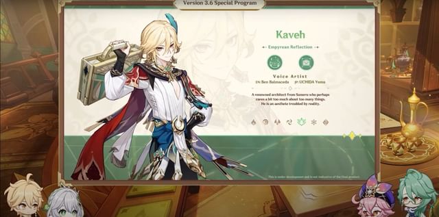 Genshin Impact confirms Ben Balmaceda and Uchida Yuma as Kaveh's voice ...