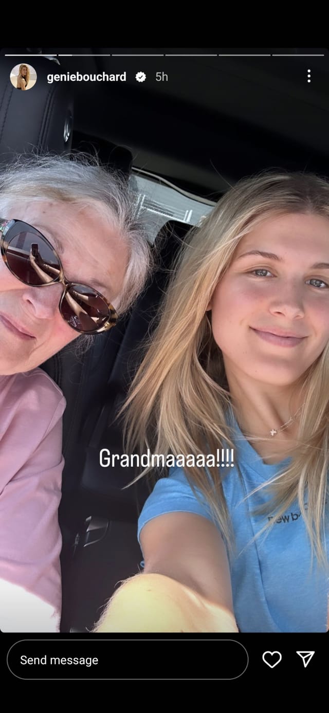 "Special ball girl in town" - Eugenie Bouchard accompanied by her ...