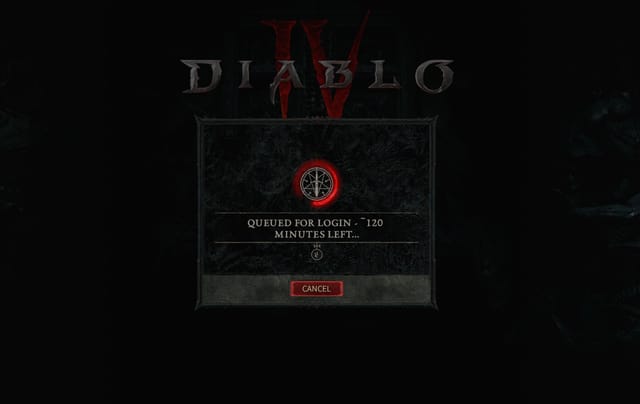 Diablo 4 “Queued for login 120 minutes/2 hours left” error: Possible ...