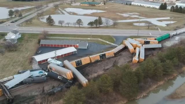 "Right next to the waterway": Train derailment in Springfield Ohio ...