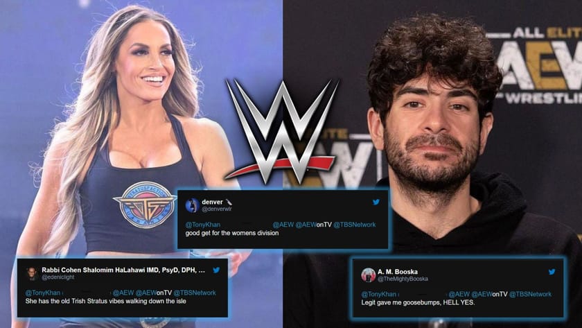 "She has the old Trish Stratus vibes walking down the isle" - Twitter ...