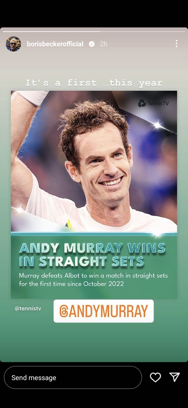 "It's a first" - Boris Becker reacts to Andy Murray's straight-sets win ...