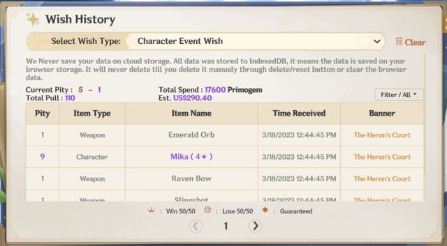 Genshin Impact Wish Simulator for Shenhe and Ayaka banners: Unlimited ...