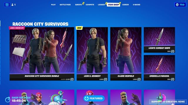 How to get Leon Kennedy and Claire Redfield skins in Fortnite?