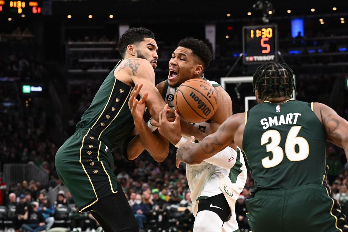 "Give it to his daddy Jayson Tatum!" - Fans rip Giannis Antetokounmpo and Milwaukee Bucks for ...