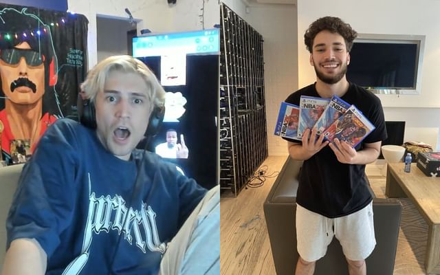 xQc gets troll message from Adin Ross, later blocks controversial streamer because of his antics