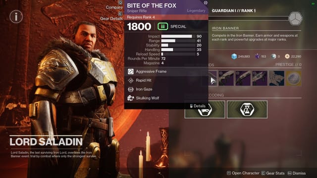 Bite of the Fox god roll guide for Destiny 2 PvP and PvE (2023)