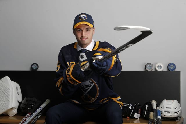 WATCH: Lukas Rousek of Buffalo Sabres makes history by scoring on his ...