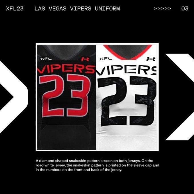 XFL Teams 2023 Uniform Designs