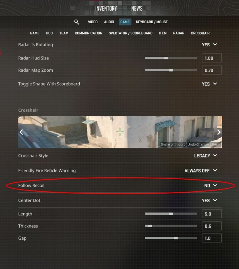 Counter-Strike 2 has new crosshair setting for following recoil