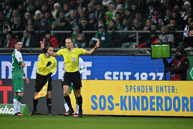 What happens when a referee scores a goal in football?