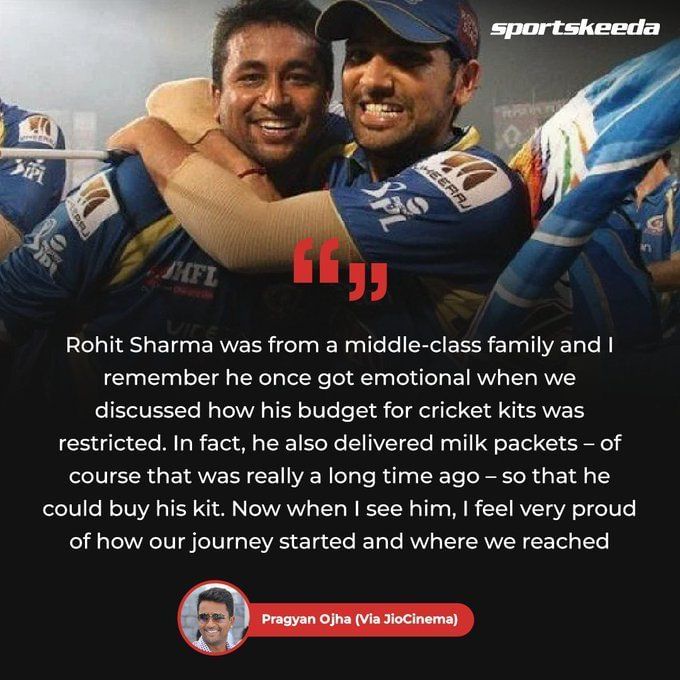 "Rohit Sharma delivered milk packets so that he could buy his kit" - Pragyan Ojha opens up on ...