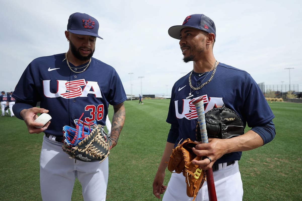 Baseball Twitter reacts to Mike Trout and Mookie Betts getting ready ...
