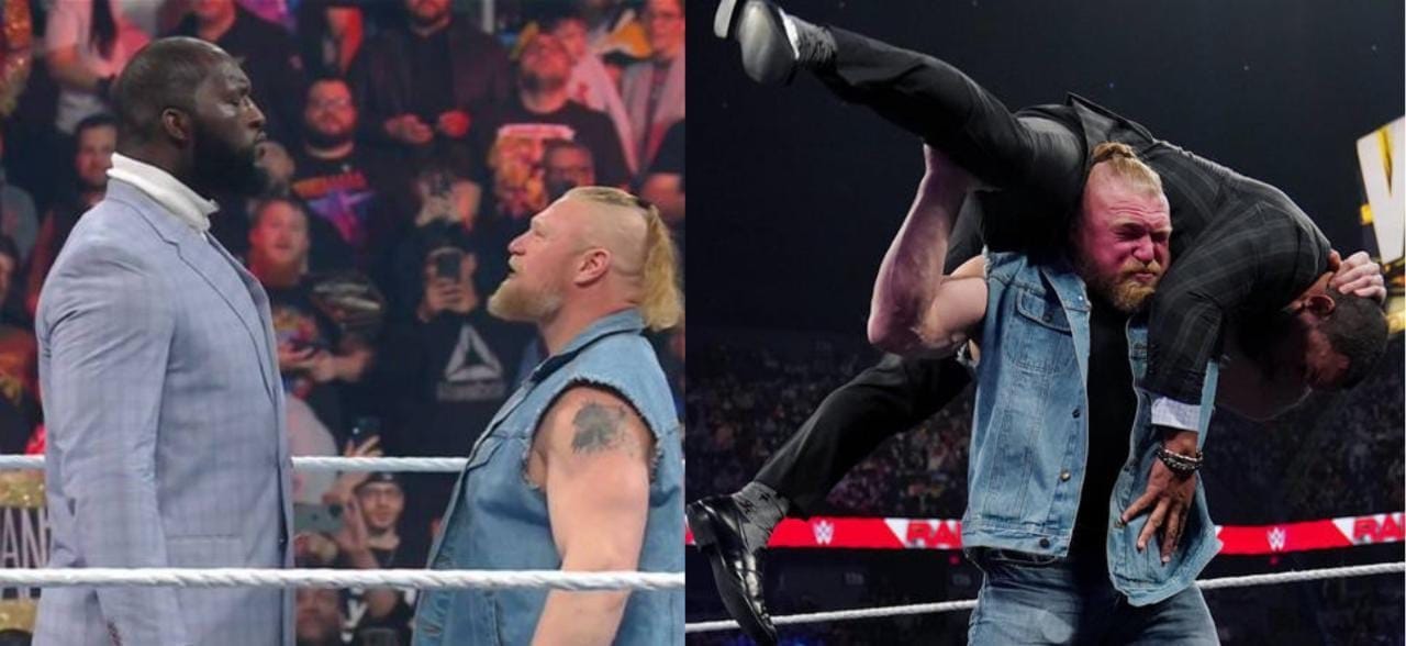 "This is fire"- WWE Universe erupts after Brock Lesnar and Omos' video ...