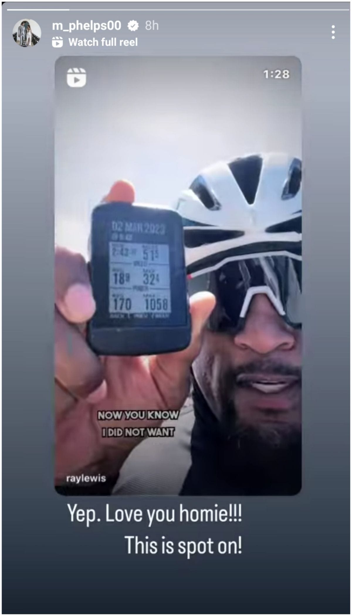 "Love you homie!!!" -Michael Phelps reacts to Ray Lewis' motivational ...
