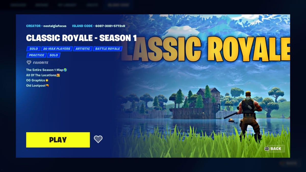 Fortnite player builds entire OG map in Creative, here's how to play on it