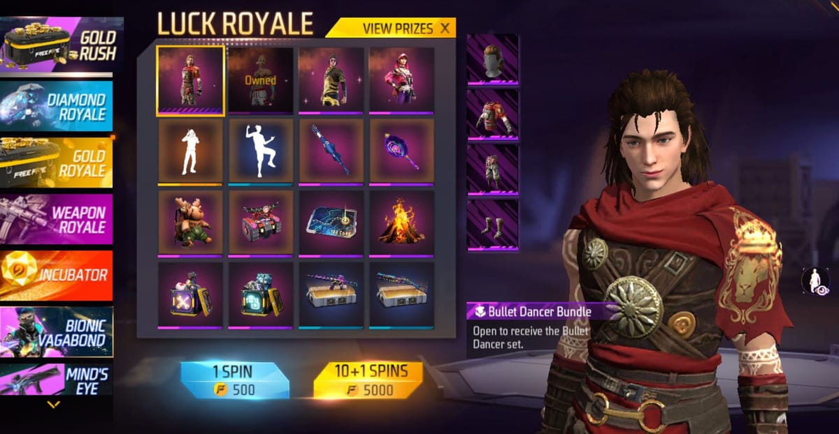 Free Fire Gold Rush: How to get permanent bundles, emotes, and more ...