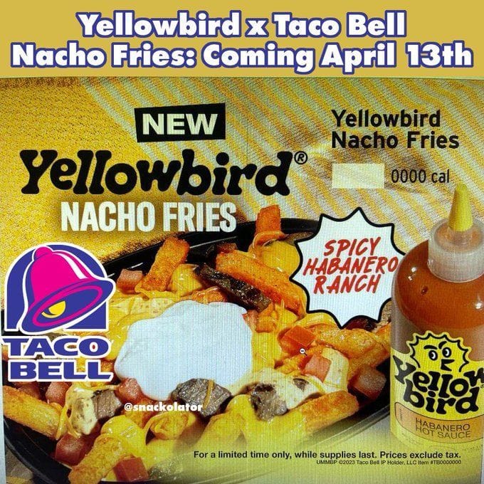 Taco Bell Yellowbird Nacho Fries: availability, price, and all you need ...