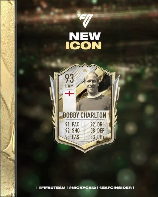 Social media leaks reveal Sir Bobby Charlton as a new Icon in EA Sports FC