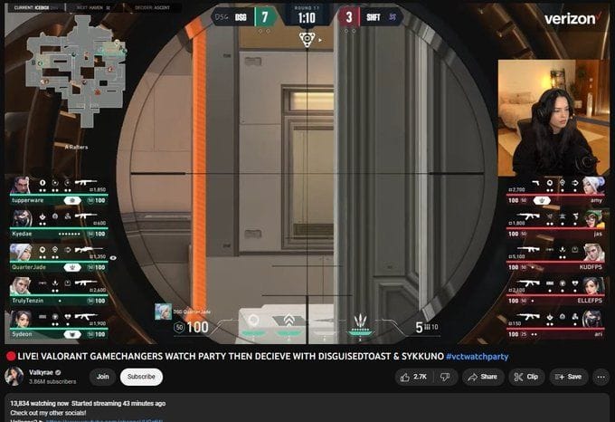 "100K!": Days after receiving backlash, Disguised Toast's Game Changers Valorant team DSG is ...