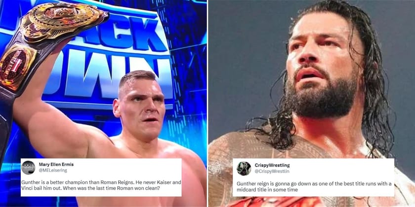 WWE: "Gunther is a better champion than Roman Reigns" - Fans react to ...