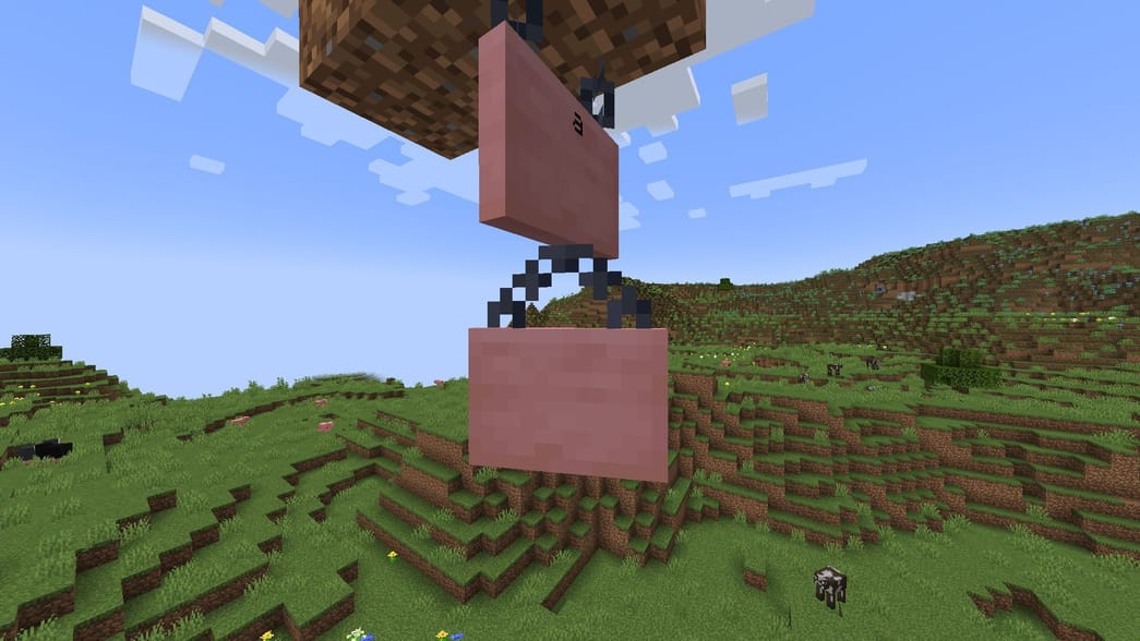 How to make and use hanging signs in Minecraft 1.20 Trails and Tales update